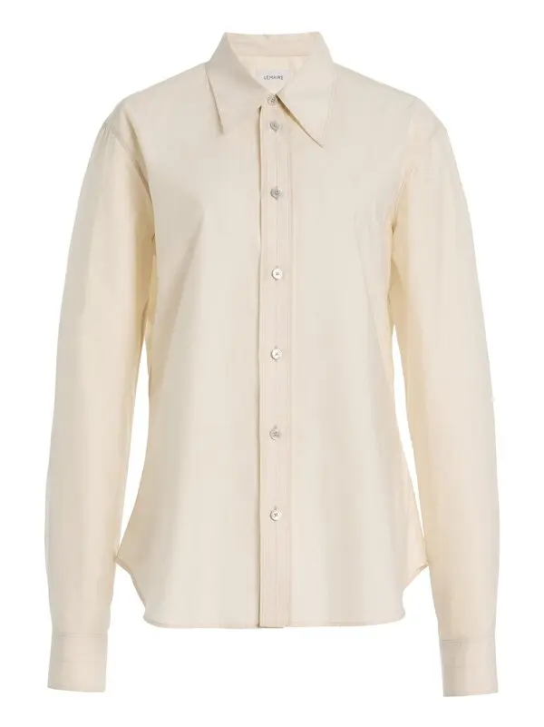 LEMAIRE Cotton-silk Pointed-collar Shirt - Ivory