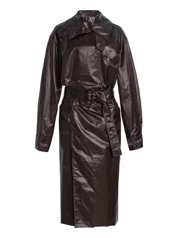 LEMAIRE Cotton-blend Trench Coat - Brown