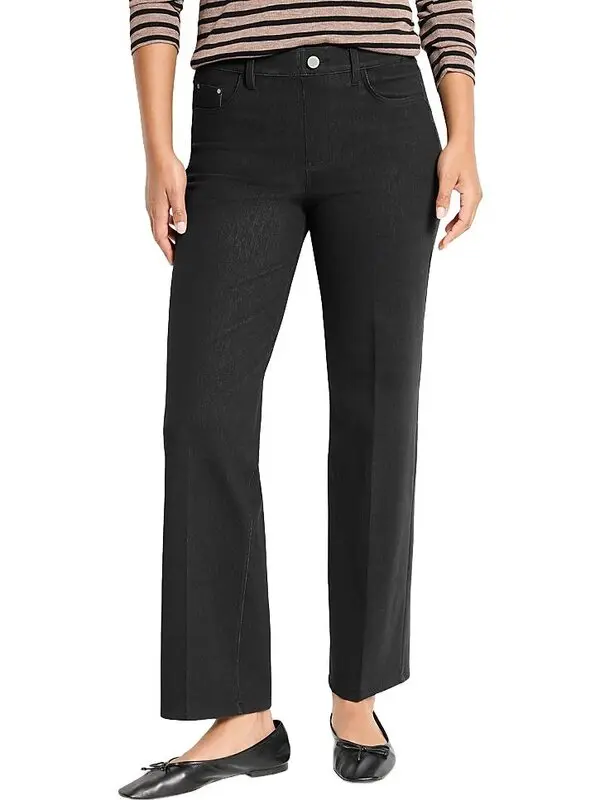NIC+ZOE High Rise Ankle Straight Leg Jeans - Black Onyx