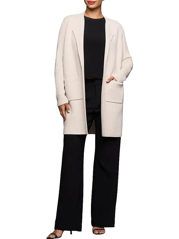 NIC+ZOE Wool Cashmere Blend Juliette Coat - Sandstone
