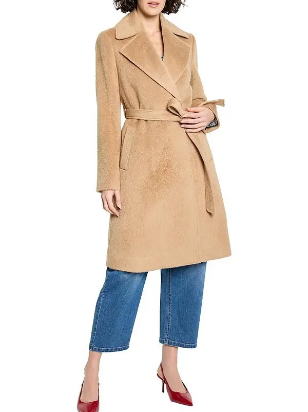 NIC+ZOE Belted Wrap Coat - Camel