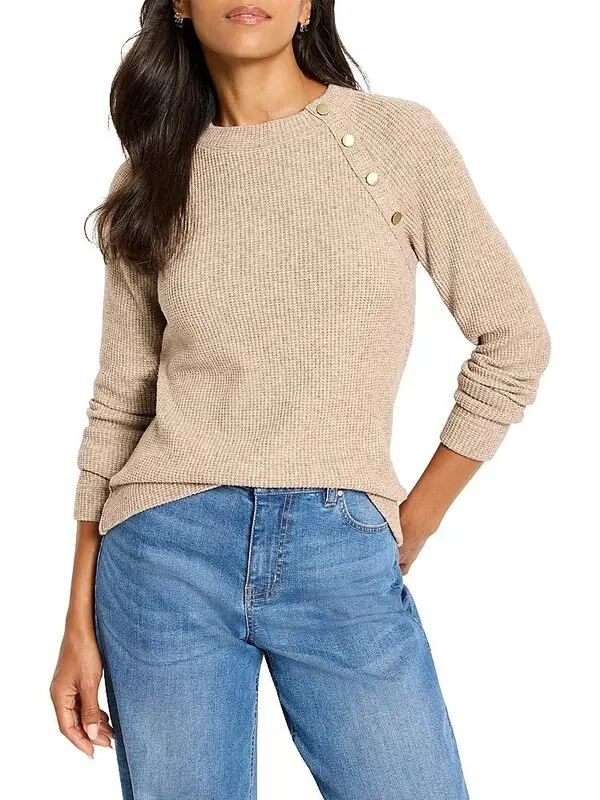 NIC+ZOE Soft Thermal Pullover Top - Walnut