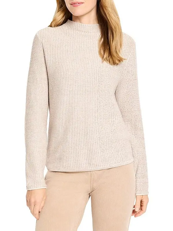NIC+ZOE Pixel Knit Pullover Sweater - Neutral Multi