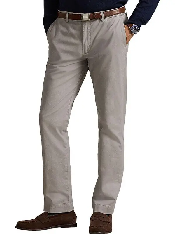 Polo Ralph Lauren Stretch Straight Fit Chinos - Grey Fog