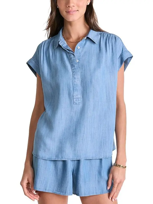 Vineyard Vines Chambray Top - Blue Mirage