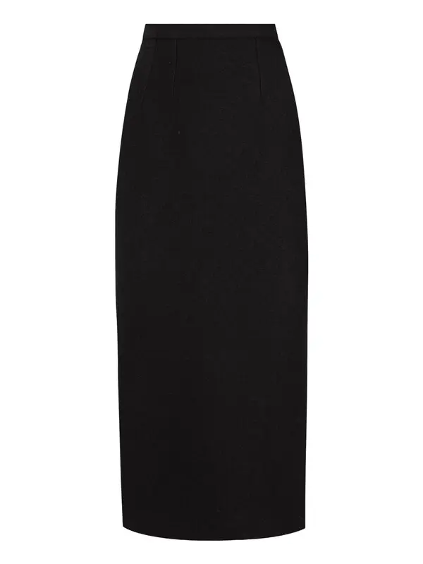 Dolce & Gabbana Wool Pencil Skirt - Black