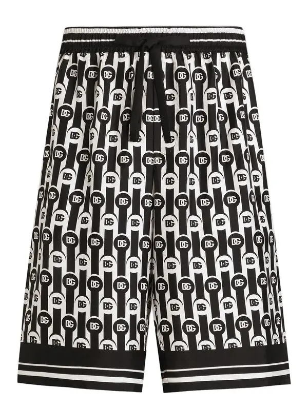 Dolce & Gabbana Silk Twill Bermuda Shorts - Print