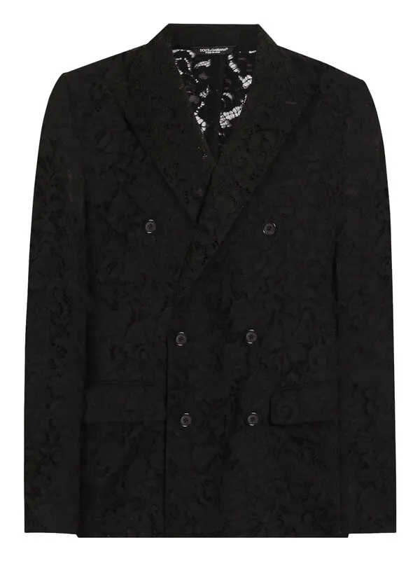 Dolce & Gabbana Sicilia Double-breasted Cordonetto Lace Jacket - Black