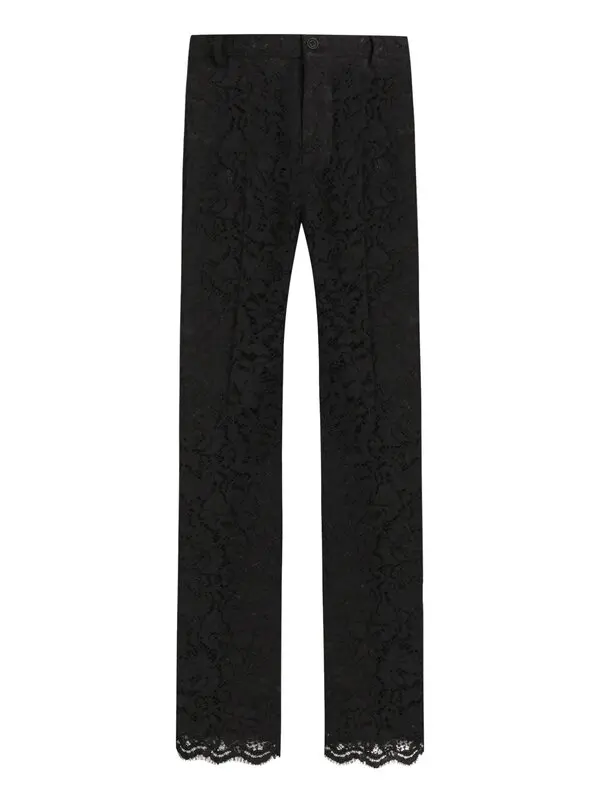 Dolce & Gabbana Cordonetto Lace Trousers - Black