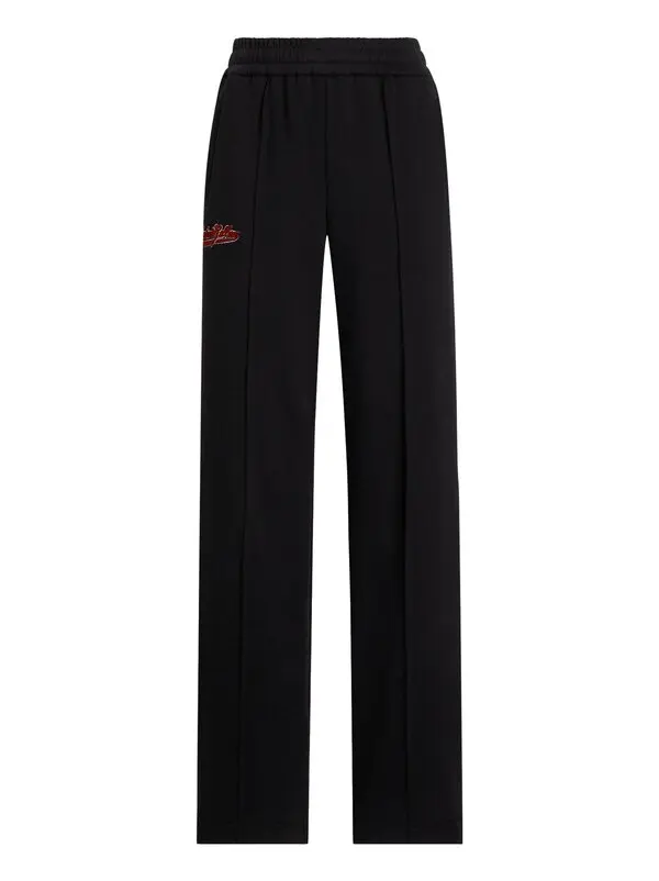 Dolce & Gabbana Fleece Jogging Pants With Patch - Black