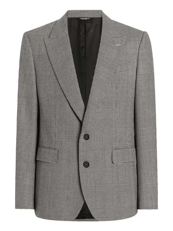 Dolce & Gabbana Glen Plaid Single-breasted Sicilia Light Jacket - Multicolor