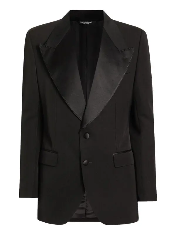 Dolce & Gabbana Single-breasted Wool And Silk-blend Jacket - Black