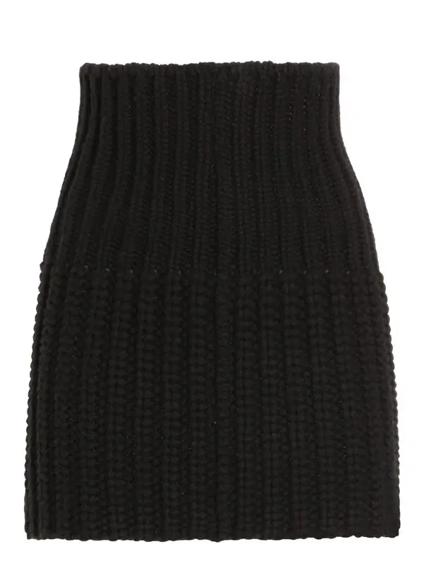 Dolce & Gabbana Wool And Cashmere Miniskirt - Black