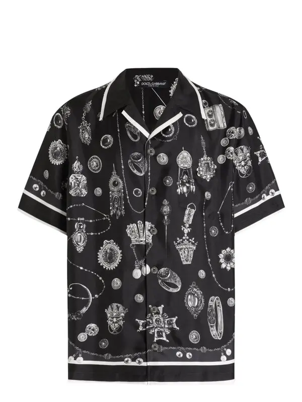 Dolce & Gabbana Medal- Hawaii Silk Twill Shirt - Print