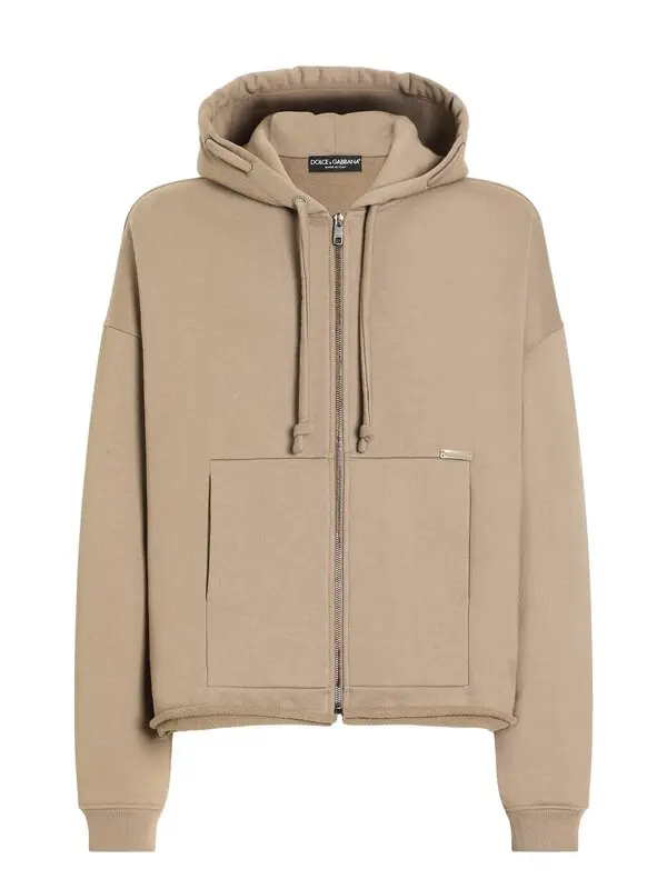 Dolce & Gabbana Zip-up Hoodie - Beige