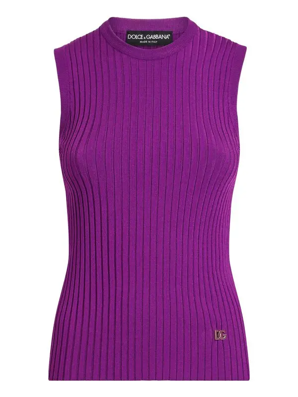 Dolce & Gabbana Viscose Tank Top - Purple