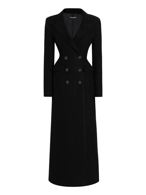 Dolce & Gabbana Double-breasted Wool Coat - Black