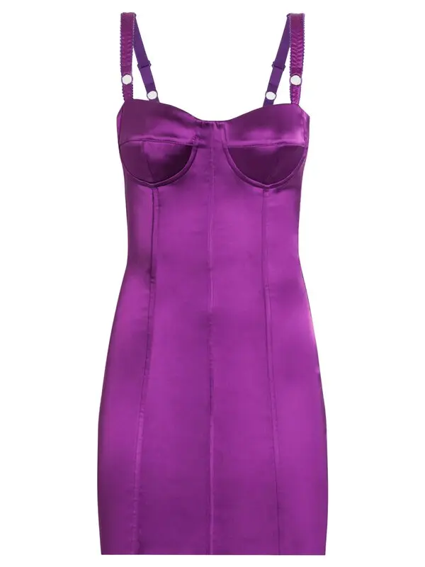 Dolce & Gabbana Satin Dress - Purple