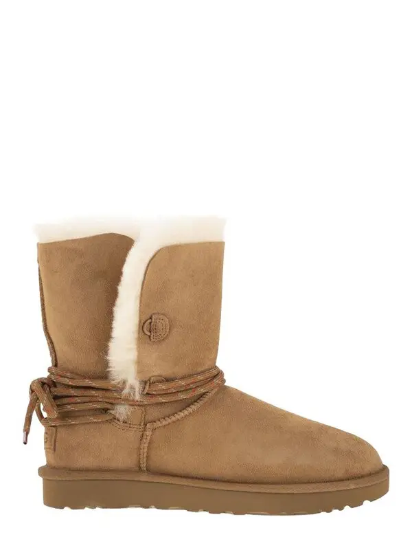 UGG Bailey Tie Ankle Boots - Brown