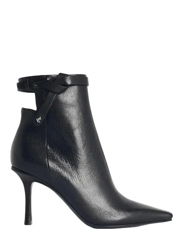 JIMMY CHOO Camie Leather Ankle Boots - Black