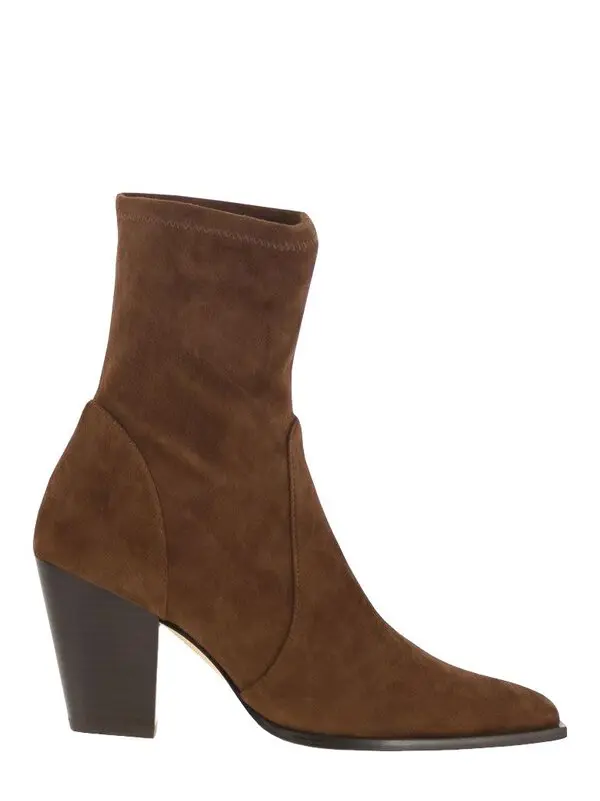 STUART WEITZMAN Jolene Suede Ankle Boots - Brown