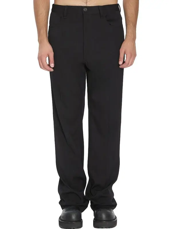 Balenciaga Tailored Stretch Wool Twill Trousers - Black