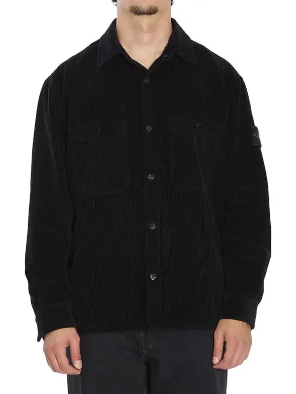 Stone Island Corduroy Overshirt - Black