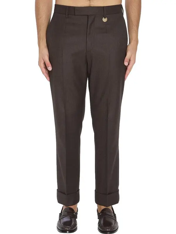 Burberry Tailored Wool Trousers - Brown