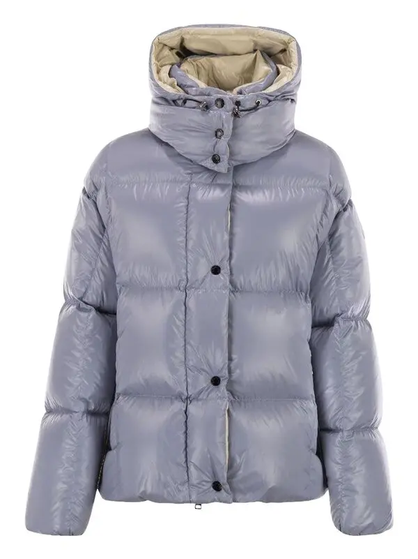 Moncler Parana Short Down Jacket With Hood - Blue