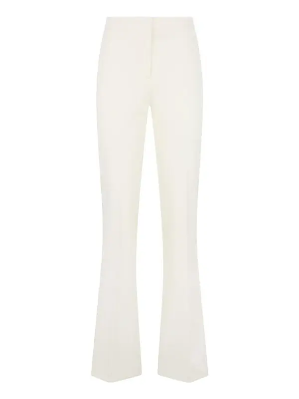 Pinko Hulka Flared Viscose Trousers - White