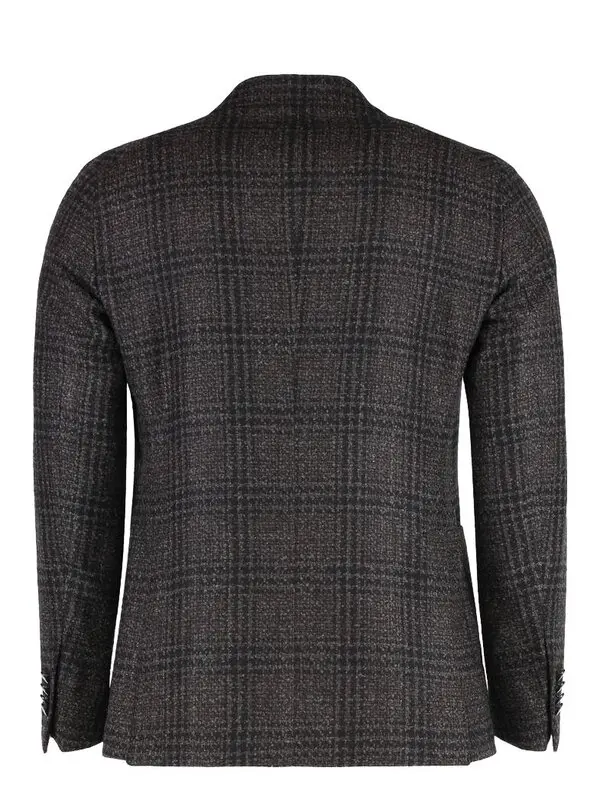 Tagliatore Double-breasted Wool Jacket - Brown