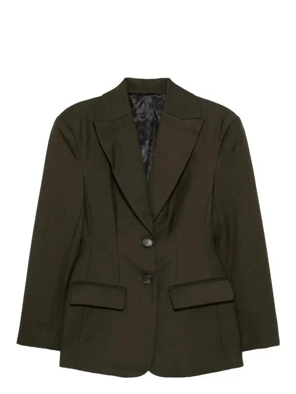 MALINA Peaked Lapel Jacket - Green
