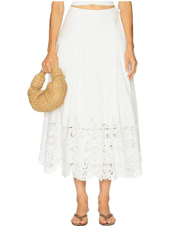REVOLVE X JJ Wrap Skirt - White