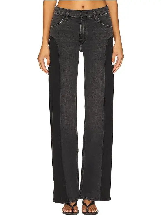 Hudson Jeans Lexi Seamed Wide Leg Jeans - Double Side