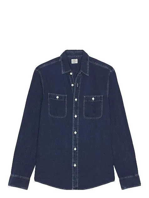 Faherty Brand The Tried And True Chambray Workshirt In Blue - Night Lagoon Wash