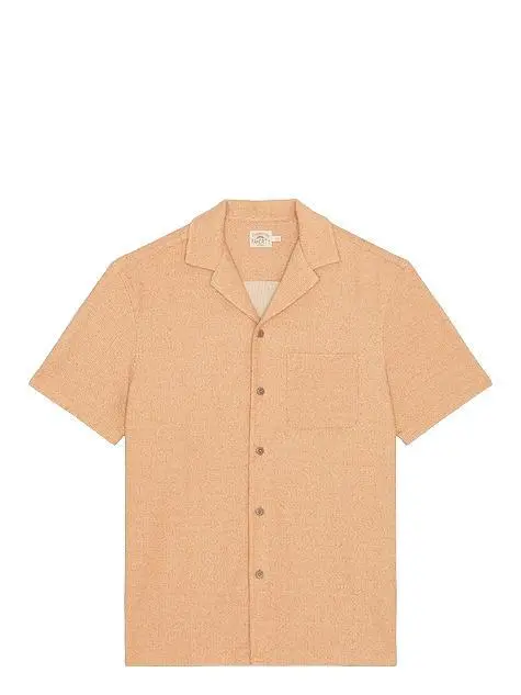 Faherty Brand Oasis Shirt In Orange - Rust Orange