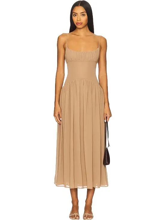 Lpa Dawn Midi Dress - Mocha