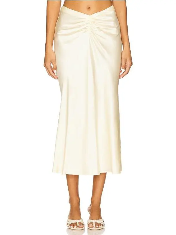Lpa Elinor Midi Skirt - Butter Yellow