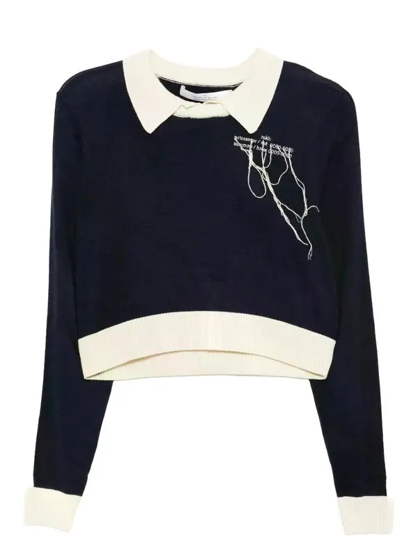 Rokh Logo-embroidered Jumper - Blue