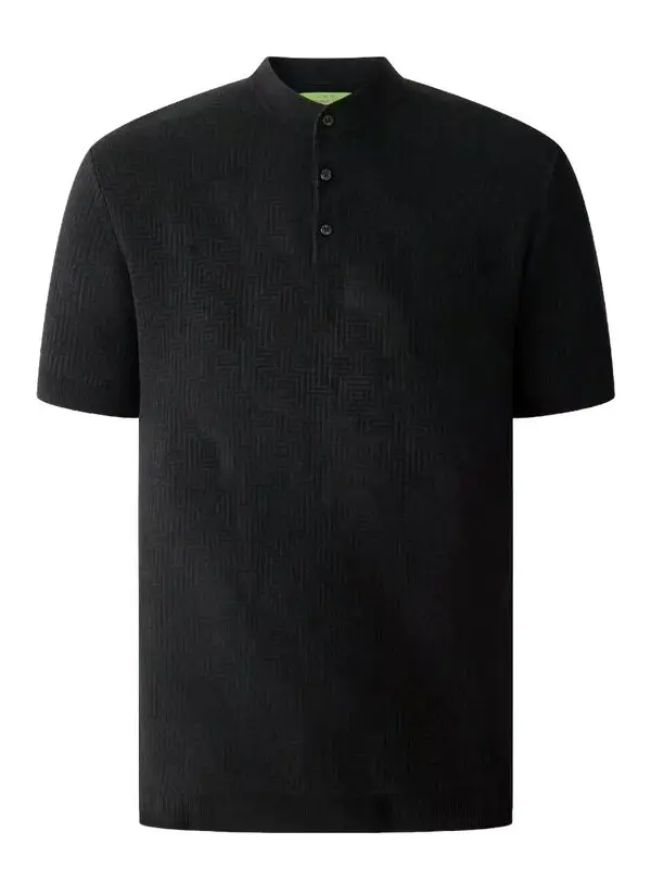 Shanghai Tang Jacquard-pattern T-shirt - Black