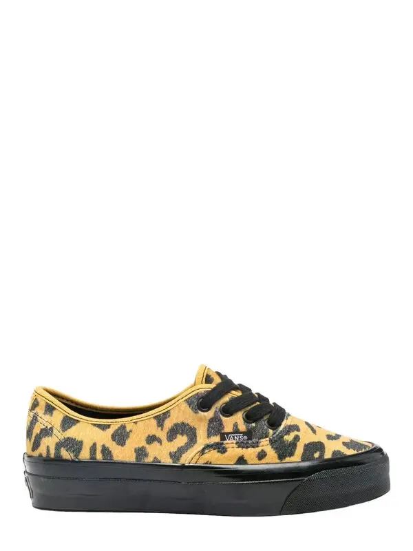 VANS Leopard-print Low-top Sneakers - Yellow