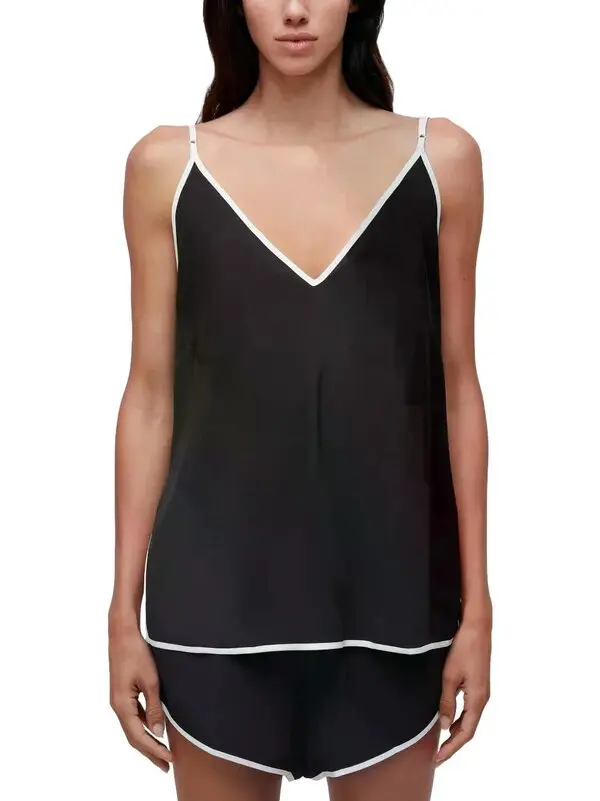 OSKLEN Bias-bound Camisole Top - Black