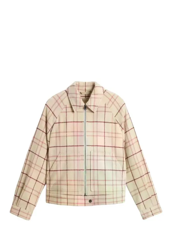 Woolrich Checked Zip-front Top - Neutrals