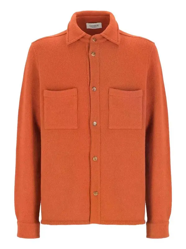 LANEUS Ribbed-pocket Shirt Jacket - Orange