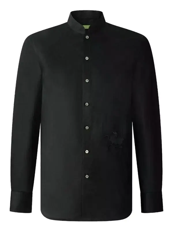 Shanghai Tang Horse-embroidered Shirt - Black