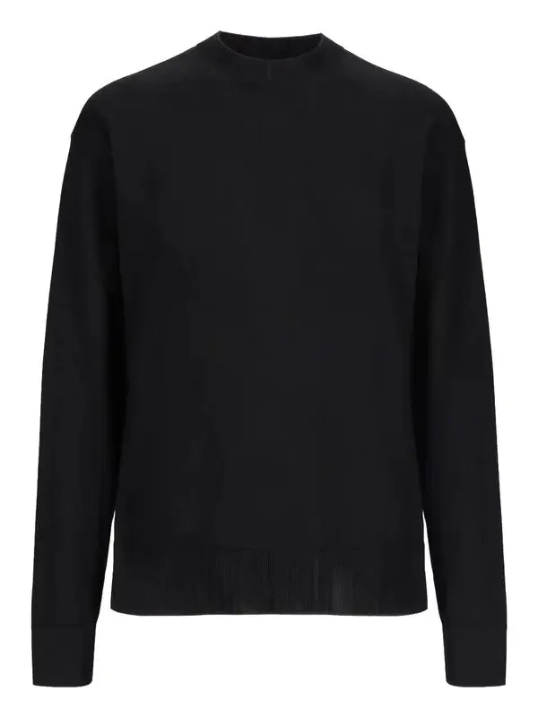 LANEUS Ribbed-knit Sweater - Black
