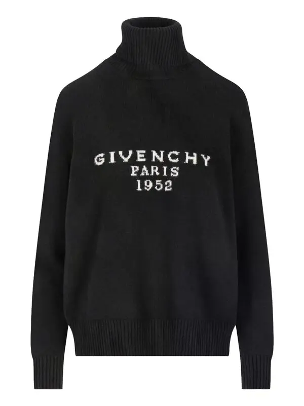 Givenchy Logo-detailed Turtleneck Sweater - Black