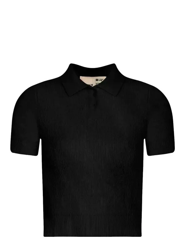 OSKLEN Tricot-knit Polo Top - Black