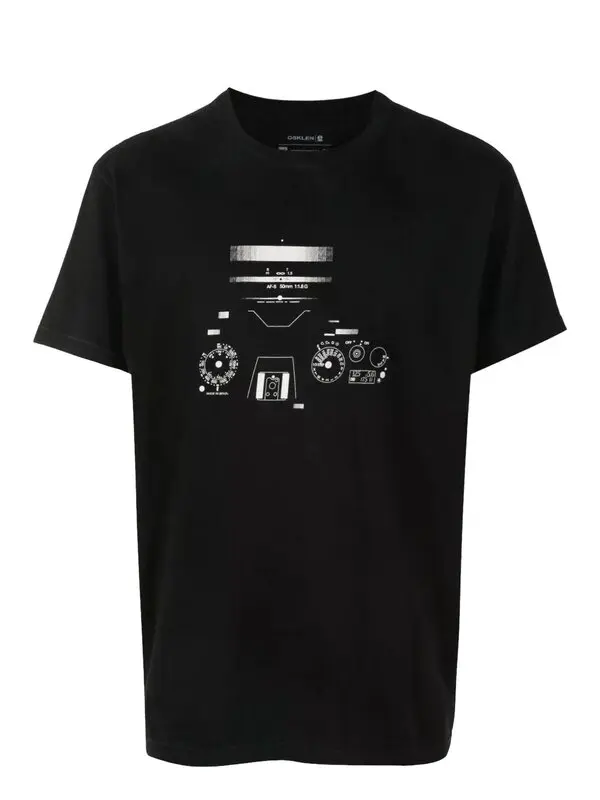 OSKLEN Graphic-print Cotton T-shirt - Black