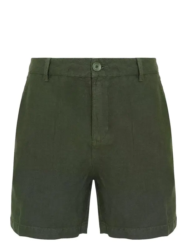 OSKLEN Linen Above-knee Shorts - Green
